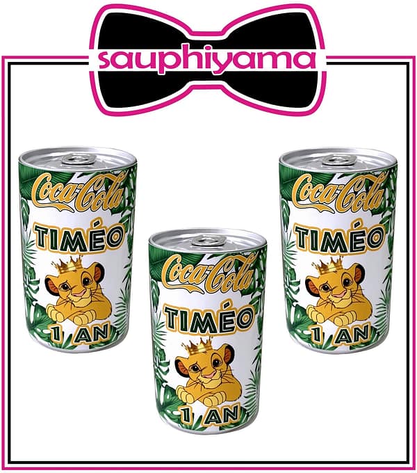 10 Minis canettes de Coca-Cola Roi Lion à personnaliser - Personnalisez ...
