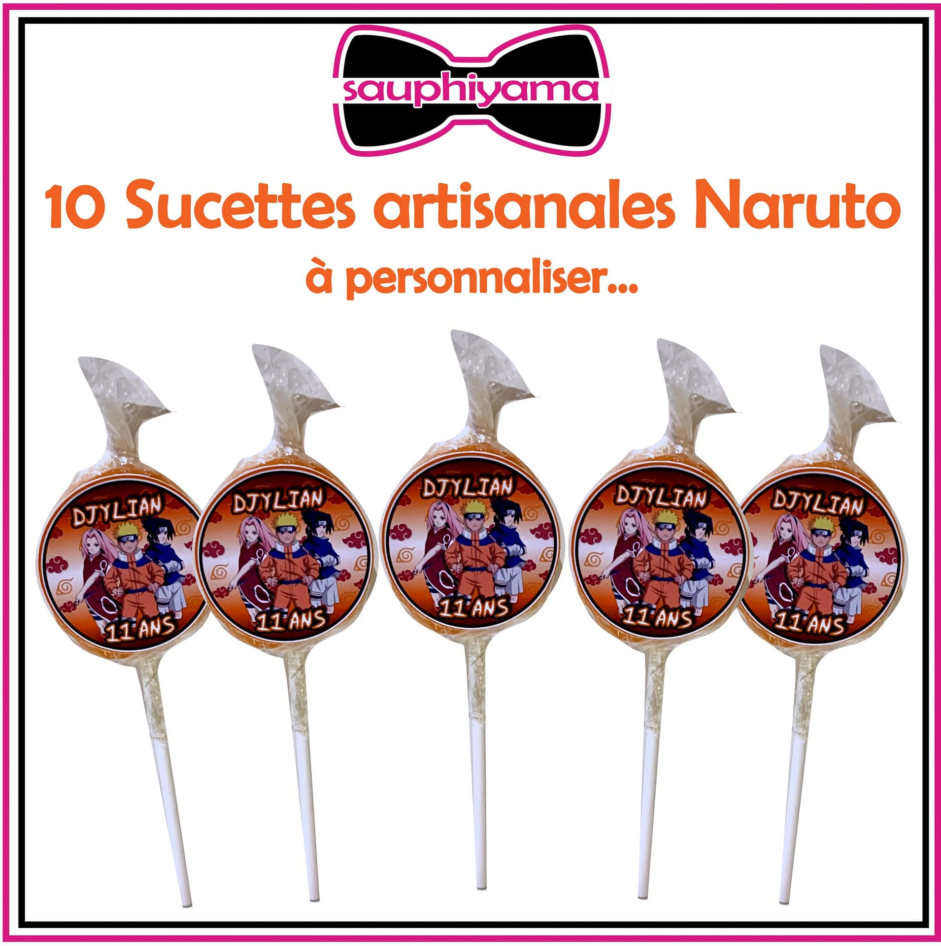 10 Sucettes artisanales Naruto à personnaliser - Personnalisez vos ...